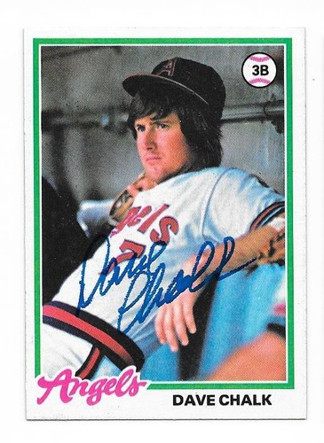 DAVE CHALK 1978 TOPPS AUTOGRAPHED SIGNED # 178 CALIFORNIA ANGELS | eBay