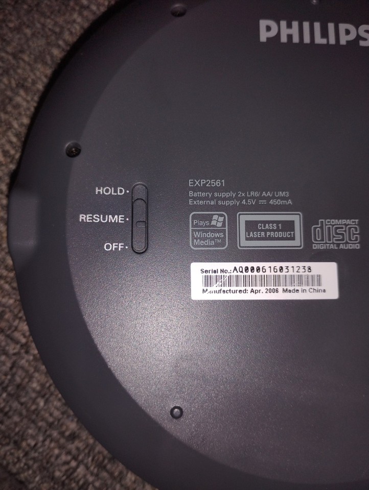 (2005) Philips EXP2561 Portable Touch Screen CD & MP3 Player | eBay