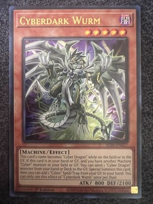 Yugioh Cyberdark Wurm ALIN-EN027 Ultra Rare 1st Edition NM | eBay