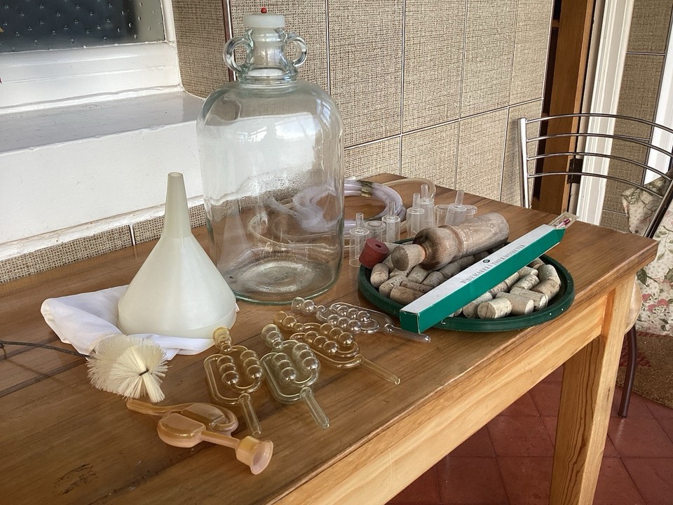 12 No. Vintage Gallon Demijohns Plus Other Wine Making Equipment Job ...