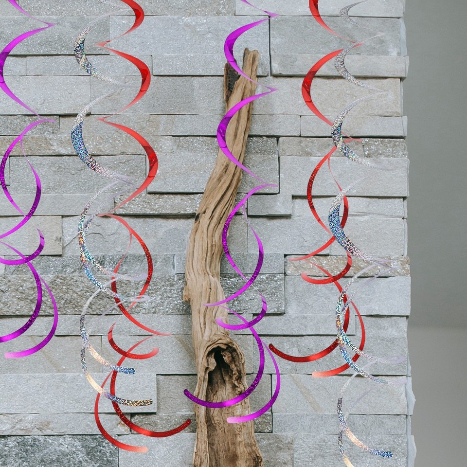 5 Sets Swirl Decorations Party Hanging Colourful Swirls Wedding Spiral ...