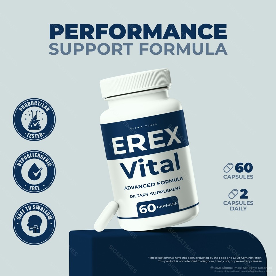 Erex Vital Capsules - Male Performance, Men's Health Supplement - 3 ...