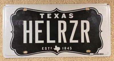 HELRZR Booster License Plate Hellraiser EST 1845 Truck Hell raiser ...