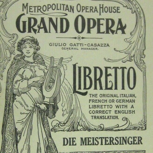Die Meistersinger Libretto Metropolitan Opera House Wagner | eBay