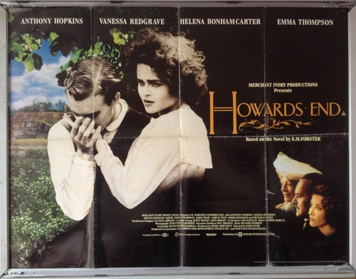 Cinema Poster: HOWARDS END 1992 (Quad) Vanessa Redgrave Helena Bonham ...