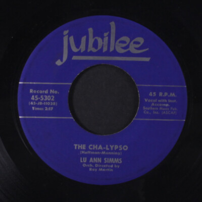 LU ANN SIMMS: the cha-lypso JUBILEE 7" Single 45 RPM | eBay