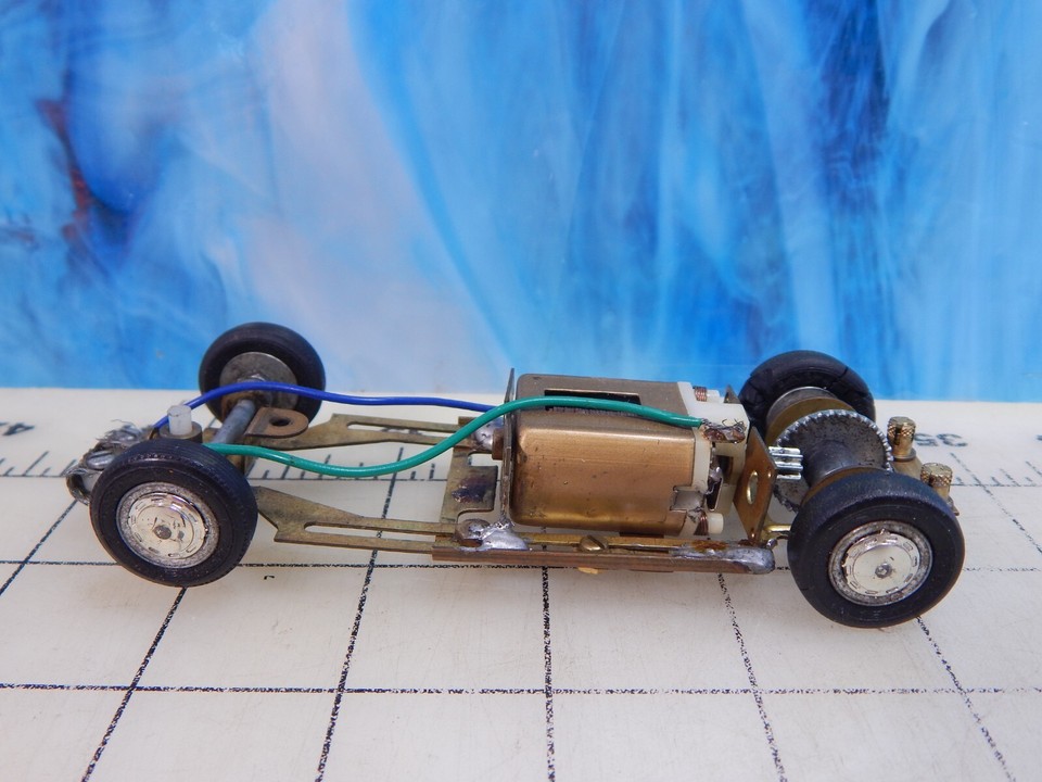 Vintage 1/32 Cox /Monogram model Slot Car chassis 5" long goodyear ...