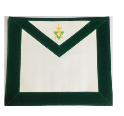MEMBER ALLIED MASONIC DEGREES APRON - GREEN VELVET | eBay