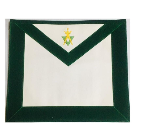 MEMBER ALLIED MASONIC DEGREES APRON - GREEN VELVET | eBay