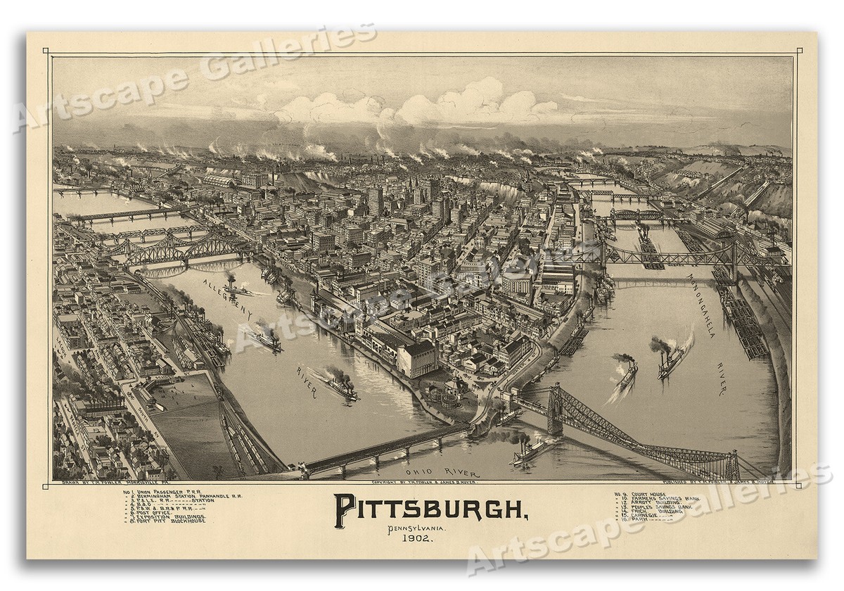 Map Of Pittsburgh Pennsylvania With Cities