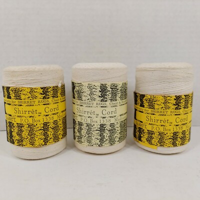 Rug Maker Shirret Cord 4-Ply 100% Cotton String Carpet Warp 2400 yds ...