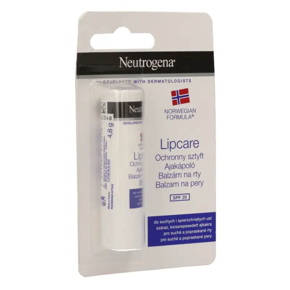 Neutrogena Lip Balm Norwegian Formula for Dry, Chapped Lips SPF20 5g x ...