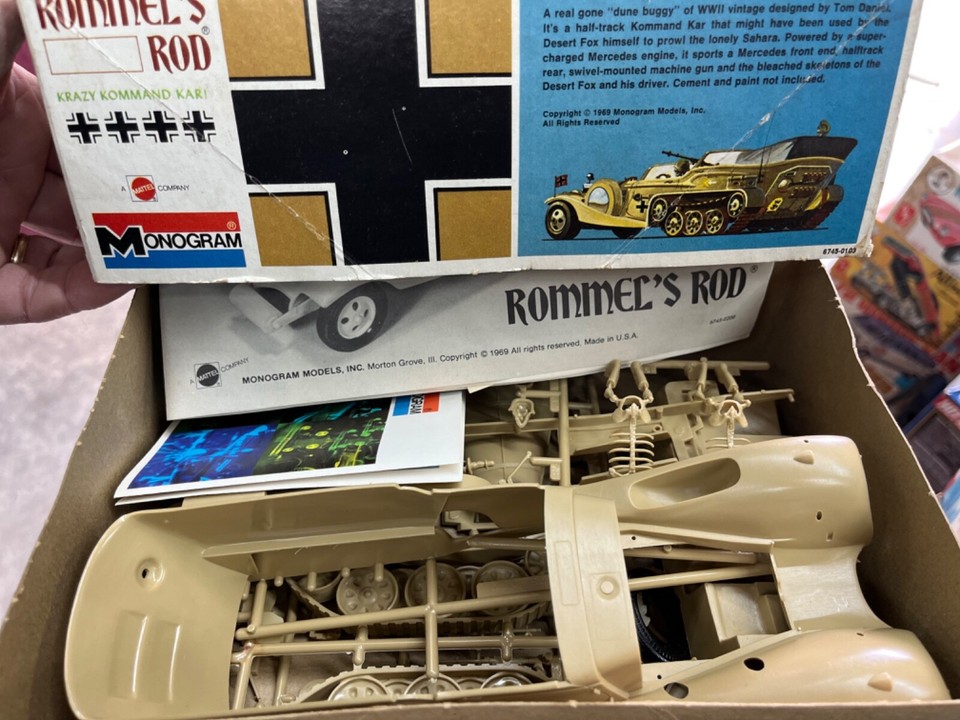 Monogram 0225 Tom Daniel’s Rommels Rod Halftrack 1969 Kit 1/24 McM Niob ...