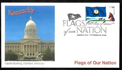 KENTUCKY CAPITOL BUILDING FLAGS OF OUR NATION #4293 XF 44c US DCP 1ST ...