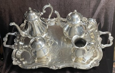 1970's Leonard Co. Silverplated Coffee and Tea Set, With Tray | eBay