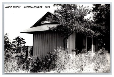 Missouri Kansas & Texas KATY M.K. & T Railroad depot rppc ~ BAYARD ...
