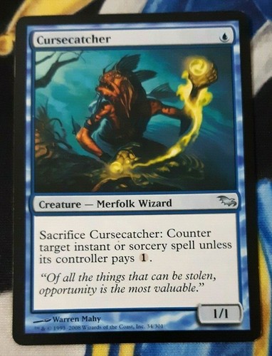 Cursecatcher MTG Shadowmoor Uncommon Blue Creature Slightly Played x1 ...