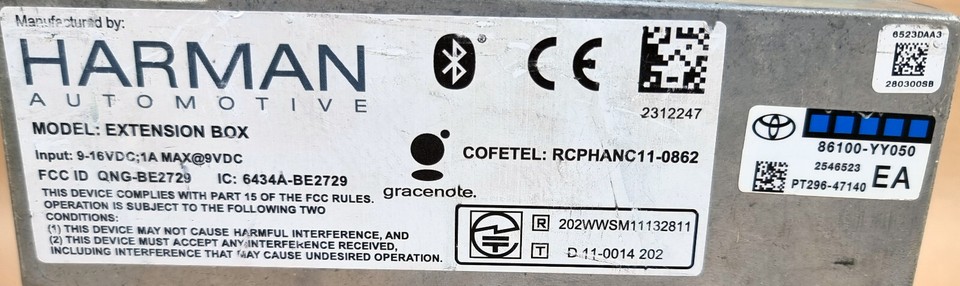 Toyota Rav4 13-14 JBL GreenEdge HD radio XM touch screen display 86140 ...