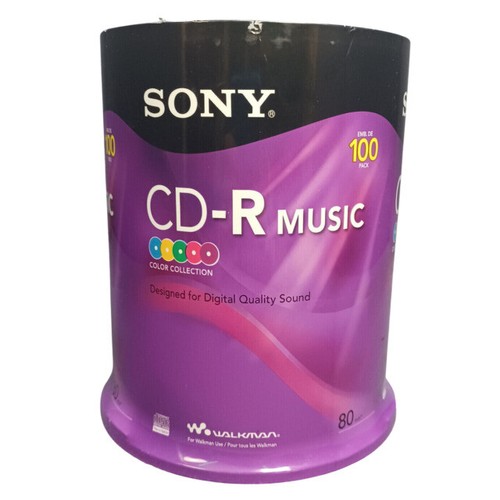 Sony CD-R Music Colored Discs 80min - 100 Count NEW w/Tears in ...