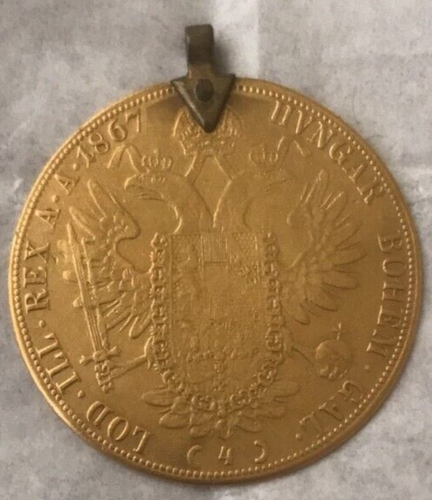Austria 4 Ducat 1867 Gold Coin Franz Joseph 4 Ducats with Hole | eBay