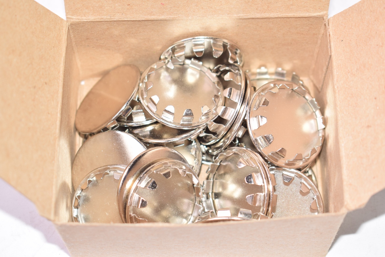 Pack of 25 NEW Push-in Metal Plug Nickel-Plated, Fits 1-3/16 ID, 1-7/16 ...