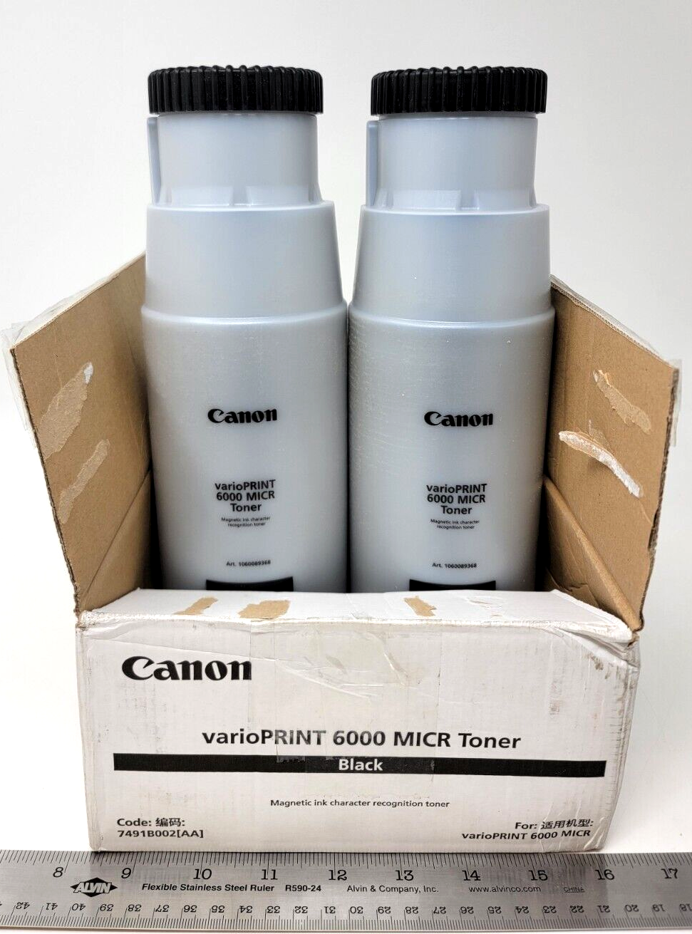 GENUINE Canon varioPrint 6000 MICR Toner 2 Pack Black 7491B002 NEW FREE ...