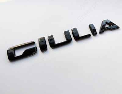 Gloss Black Rear Tailgate Badge Letters for Alfa Romeo GIULIA Glossy ...