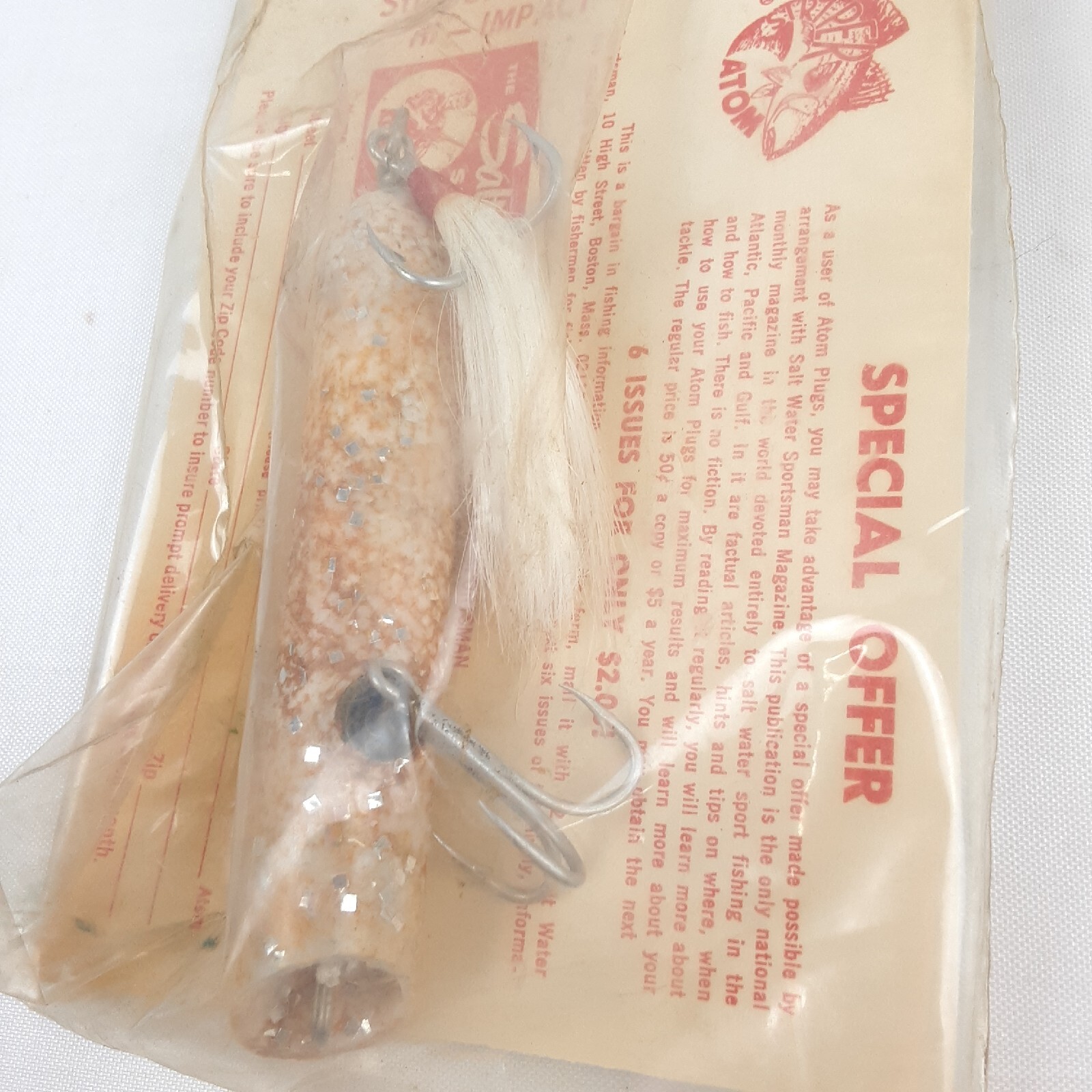 Vintage ATOM Talking Stripper Swiper Saltwater Fishing Lure 11-1 1/4oz ...