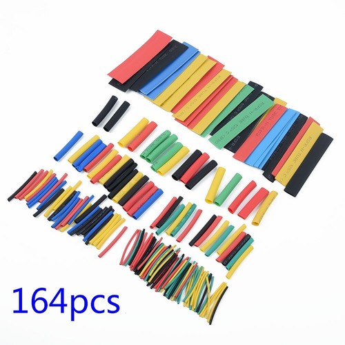 164pcs Kit Heat Sleeve Assortment Tubing Cable Tube Shrink Wrap Wire ...