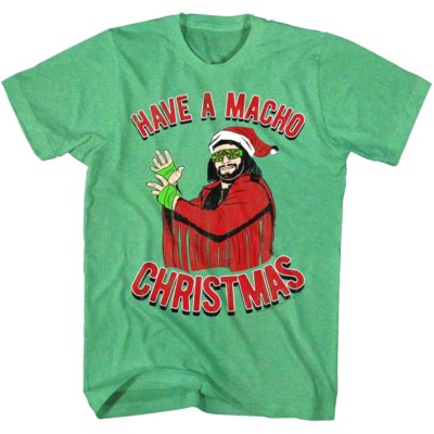 Macho Man Randy Savage Have a Macho Christmas Men's T Shirt Santa Claus ...