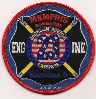 Memphis Engine 23 "Bomberos", Tennessee (4" round size) fire patch | eBay