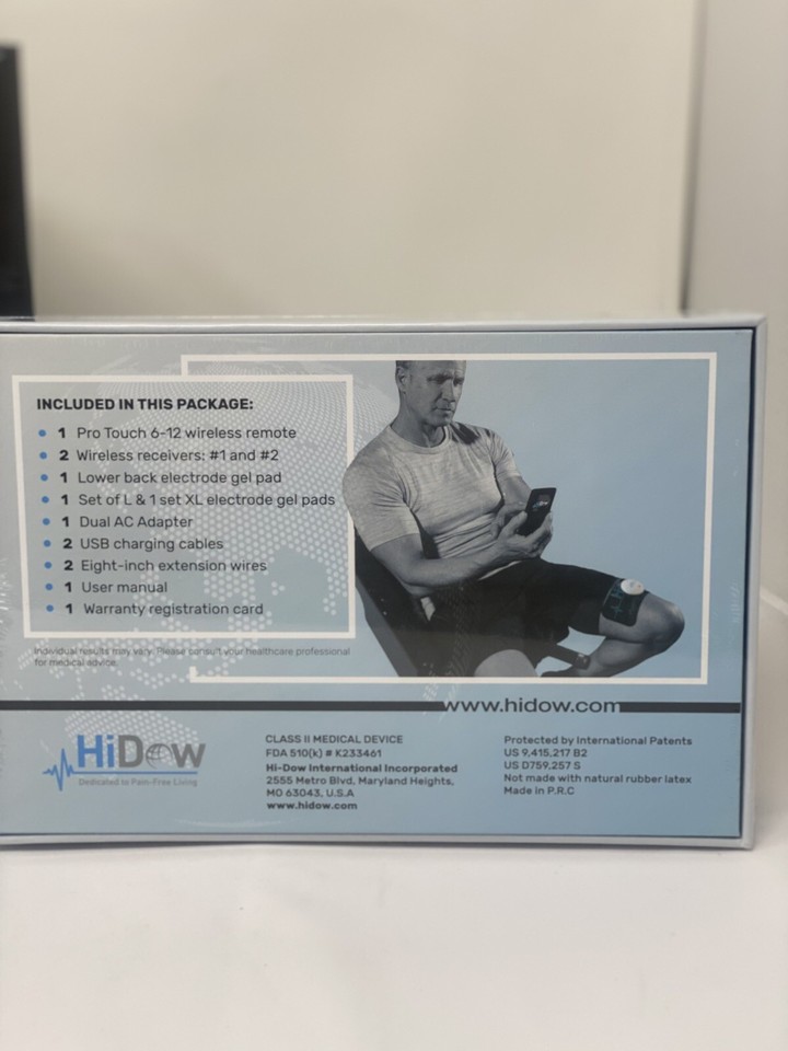 NEW HiDow Pro Touch 6-12 Professional Strength TENS & EMS Wireless ...
