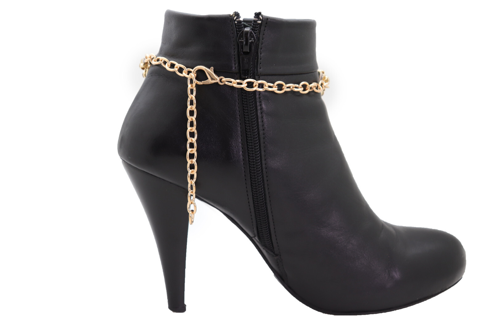 Women Shiny Gold Metal Boot Chain Bracelet Shoe Bandanna Charm ...