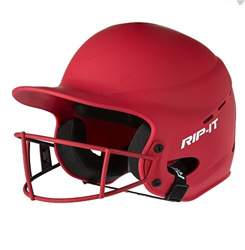 RIP-IT | Vision Pro Softball Batting Helmet | MATTE | Scarlet M/L ...