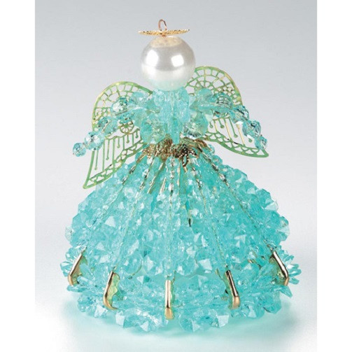 Christmas ANGEL Ornament Kit BIRTHSTONE Safety Pin Beads Beading Kids ...