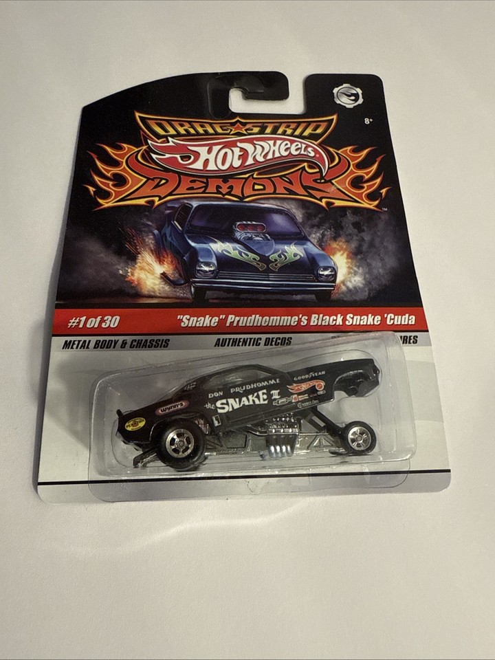 Hot Wheels Drag Strip Demons Don Prudhomme's Black Snake 'Cuda 1:64 ...