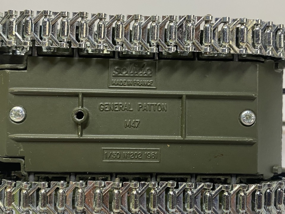 Vintage Solido M-47 GENERAL PATTON U.S. Military Tank France #202 1961 ...