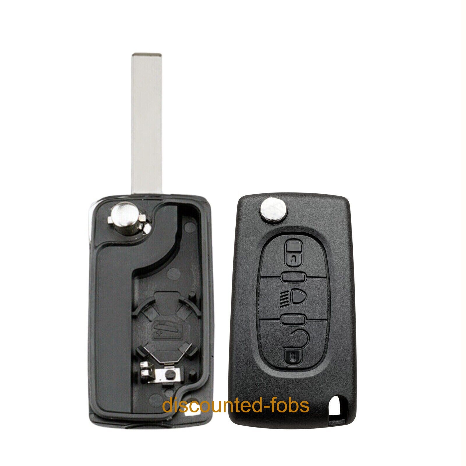 3 Button Remote Flip Key Case Shell Fob Replacement For Citroen C4 ...