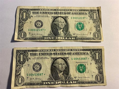 Star Notes 2017 & 2017A Rare Low Serial Numbers both from Chicago Bank ...
