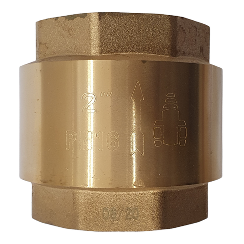 AW SP50 Brass Spring Loaded Non Return One Way Check Valve 50mm 2", Reg ...