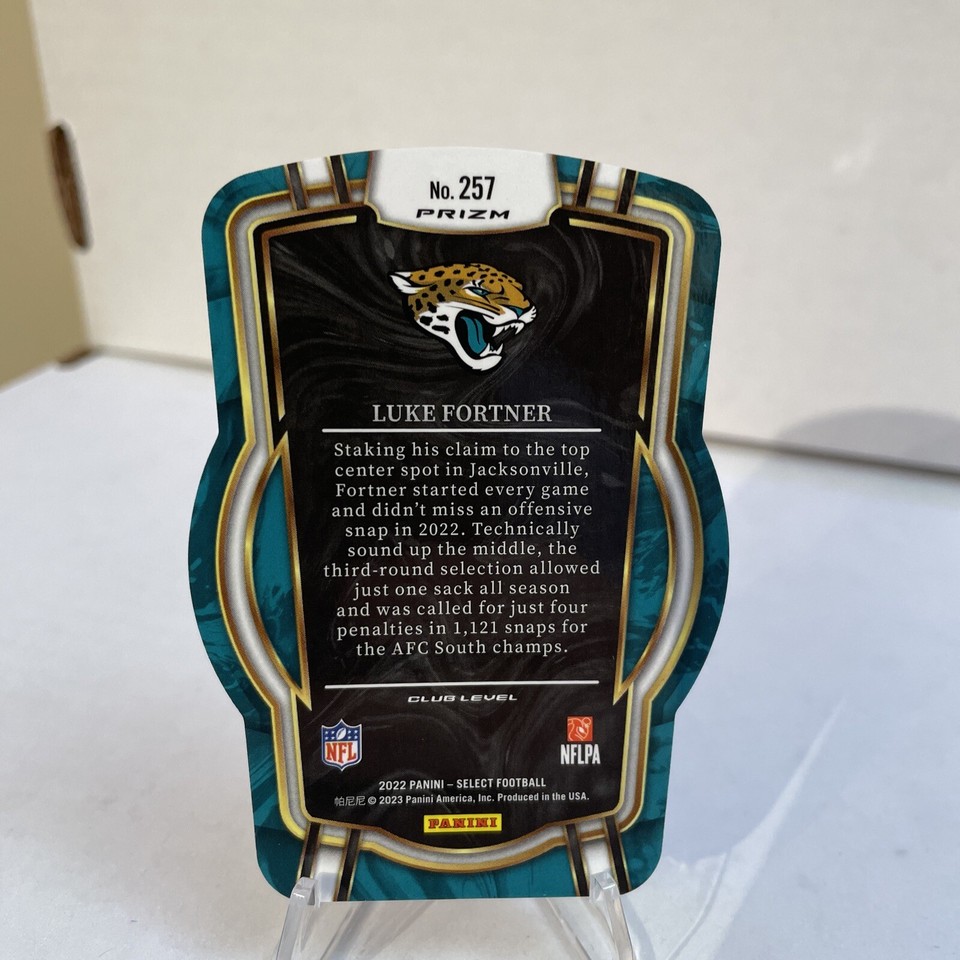 2022 Select #257 Luke Fortner Club Green Black Die-Cut Prizm Rookie RC ...