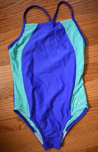 SPEEDO One Piece Swimsuit Girls Youth 8 Small Turquoise Green Blue | eBay