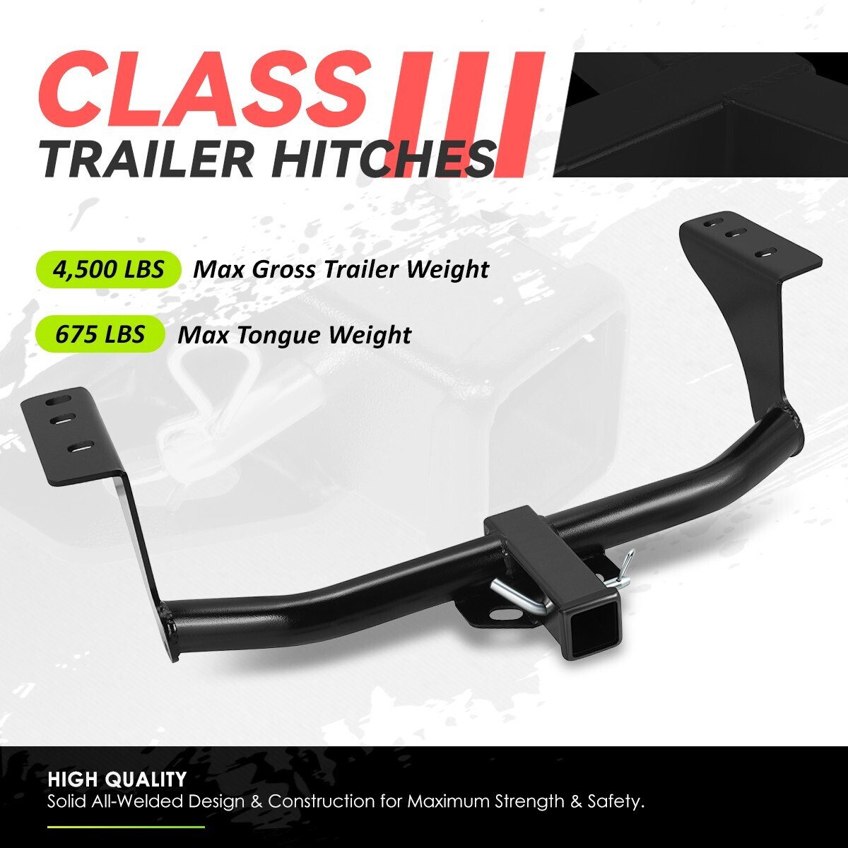 Class-3 Trailer Rear Bumper Tow Hitch Receiver 2" for Equinox Terrain ...