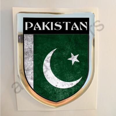 Pakistan Sticker Resin Domed Stickers Flag Grunge 3D Adhesive Decal Gel ...