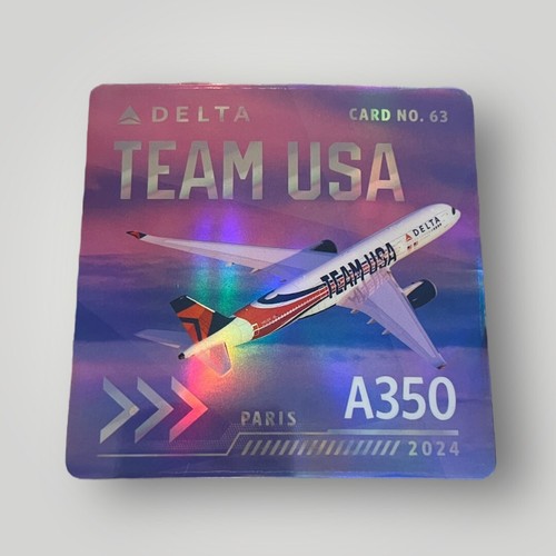 Delta Air Lines Team USA Paris Olympic Edition Trading Cards 2024 A350 ...