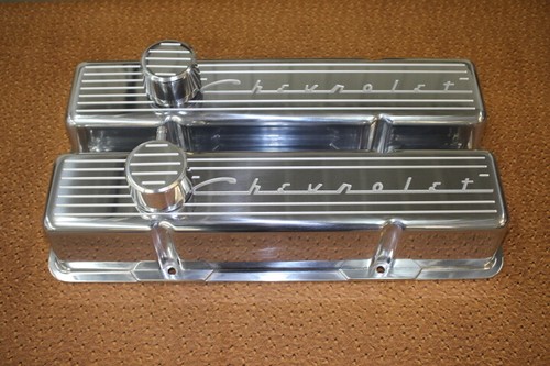 Vintage Chevrolet Script Chevy Small Block TALL Valve Covers | eBay
