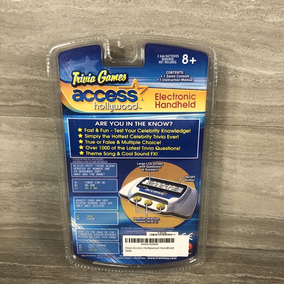 Trivia Games Access Hollywood Electronic Handheld Game TV Questions ...