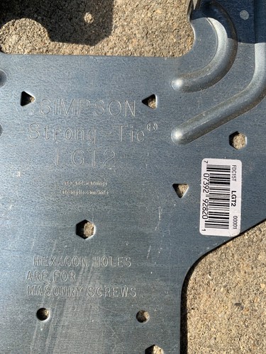(lot Of 2) Simpson LGT2 2-Ply Girder Tie. Simpson Strong-Tie. Brand New ...