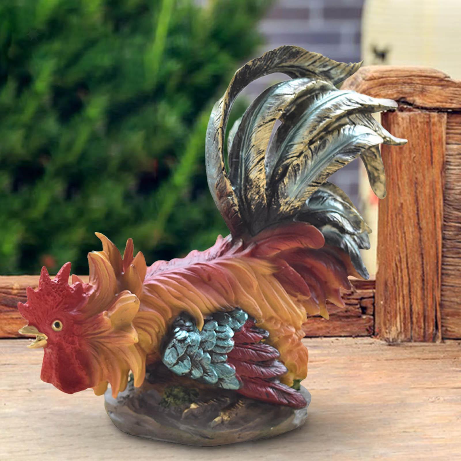 Figurine De Coq Ornement Poulet Jardin Décoration Pour étang Extérieur ...