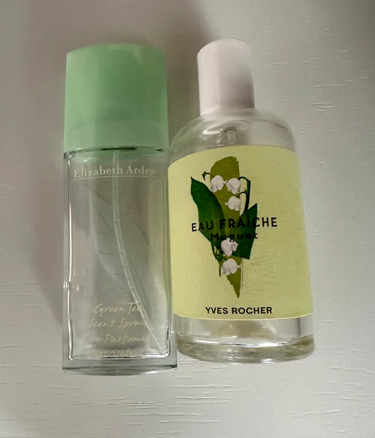 LOT OF 2 ELIZABETH ARDEN GREEN TEA-YVES ROCHER EAU FRAICHE MUGUET EMPTY ...